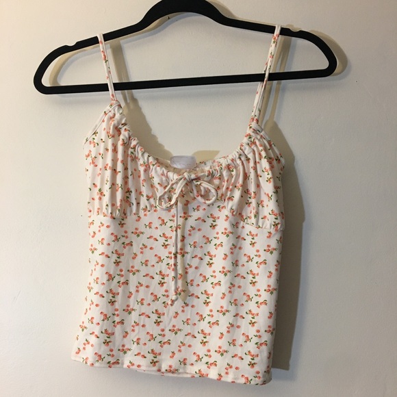 livi | Tops | Nwot Floral Peasant Cottage Core Coquette Style Tank ...